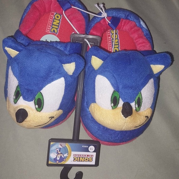 Shoes | Sonic The Hedgehog Plush Slippers | Poshmark